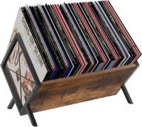 China Wood Vinyl Record Display Rack for Quick Assembly and Storage of Magazine Book Files Albums for sale