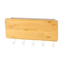 China Custom Entryway Mail Holder for Wall With 5 Key Hooks Wall Mount Mail Letter Key Rack for sale