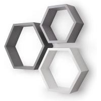 China Wall Mounted Type Custom Wooden Hexagon Floating Shelves for Children's Room Decoration for sale