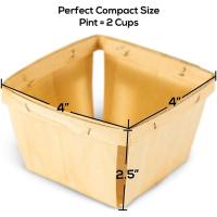China Handmade Industrial Gift Craft 4x4 Inch Veneer Wooden Box for Fruit and Berry Picking for sale