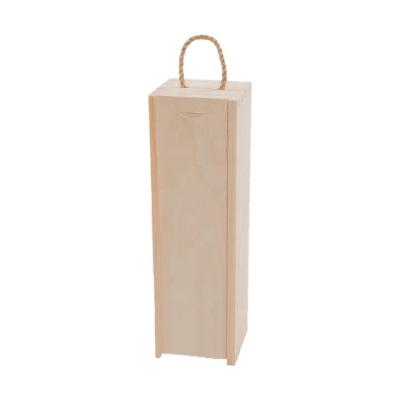 China Customized Unfinished Wine Box Packaging with Silk-Screen Printed Pine Wooden Gift Box for sale