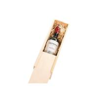 China Customized Unfinished Wine Box Packaging with Silk-Screen Printed Pine Wooden Gift Box for sale