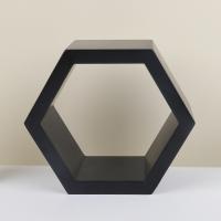 China Excellent Wood Hexagon Floating Shelf Set for Home Bathroom Living Room and More for sale