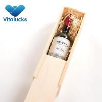 China Customized Unfinished Wine Box Packaging with Silk-Screen Printed Pine Wooden Gift Box for sale