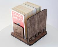China Custom Logo Square Wooden Bookshelf for Mothers Day Gift Book Storage and Organization for sale