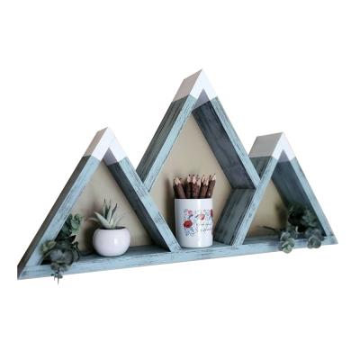 China Custom Wood Floating Shelves 25x14x4 Inches for Handmade Nature Wooden Mountain Shelf for sale