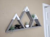 China Custom Wood Floating Shelves 25x14x4 Inches for Handmade Nature Wooden Mountain Shelf for sale