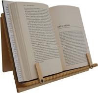 China Wooden Wall Mount Book Holder Adjustable Recipe Book Stand for Kitchen Counter Display for sale