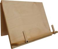 China Wooden Wall Mount Book Holder Adjustable Recipe Book Stand for Kitchen Counter Display for sale