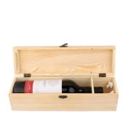 China Customized Logo Acceptable Single Bottle Wooden Wine Box for Personalized Gifts for sale