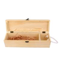 China Customized Logo Acceptable Single Bottle Wooden Wine Box for Personalized Gifts for sale