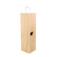 China Customized Logo Acceptable Single Bottle Wooden Wine Box for Personalized Gifts for sale