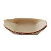 China Customized Logo Acceptable Birch Bamboo Boat Shape Sailing Wood Sushi Tray for sale