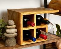 China Customized Logo Hardwood Wine Rack High Quantity Wine Holder for Countertop for sale