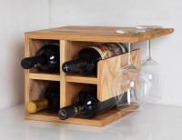 China Customized Logo Hardwood Wine Rack High Quantity Wine Holder for Countertop for sale