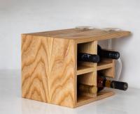 China Customized Logo Hardwood Wine Rack High Quantity Wine Holder for Countertop for sale