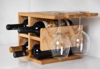 China Customized Logo Hardwood Wine Rack High Quantity Wine Holder for Countertop for sale