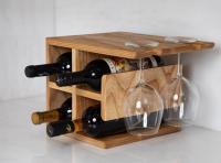 China Customized Logo Hardwood Wine Rack High Quantity Wine Holder for Countertop for sale