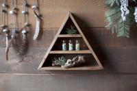 China Living Room Furniture Custom Handmade Wood Wall Mounted Floating Triangular Shelf 16