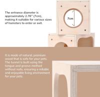 China Small Animals' Breathable Wooden House Customizable Chamber for Hiding and Exploring for sale