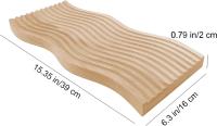 China Wave Shape Wooden Tray Breakfast Serving Tray for Kitchen 40.5x18.5x2cm Customized Logo for sale