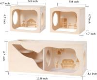 China Small Animals' Breathable Wooden House Customizable Chamber for Hiding and Exploring for sale