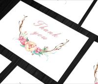 China Customized Fancy Design Thank You Greeting Card Postcards with Logo on Recycled Paper for sale