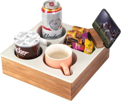 China Wooden Couch Caddy Keep Snacks Drinks and Remote Within Reach on Bed Car Seat or Beach for sale