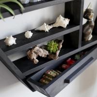 China Customized Logo Living Room Furniture Handmade Wooden Wall Mounted Floating Collection Shelves for sale