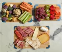 China Sustainable Bamboo Cutting Board Set for Kitchen Large Medium and Small Non Slip Boards for sale