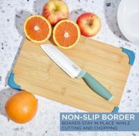 China Sustainable Bamboo Cutting Board Set for Kitchen Large Medium and Small Non Slip Boards for sale