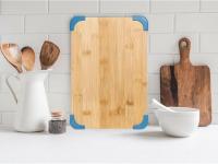 China Sustainable Bamboo Cutting Board Set for Kitchen Large Medium and Small Non Slip Boards for sale
