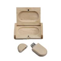 China 32GB Wooden USB Drive Packing Box for USB Maple Wood Color 8.2*5.3*2 cm Simple Design for sale