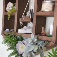 China Floating Geometric Shelf Handcrafted Honeycomb Design for Space-Saving Wooden Hexagon for sale