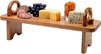 China Contemporary Raised Wooden Serving Platter for Home Decor Counter Shelf Organizer for sale