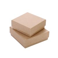 China Handmade Glossy Lamination Printing Recycled Kraft Blank Cardboard Craft Paper Boxes for sale
