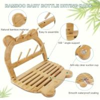 China Kitchen Standing Type Bamboo Bottle Dryer Holder for Quick Drying and Space Saving for sale