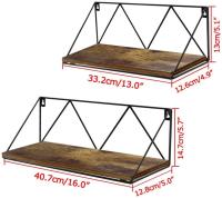 China Adjustable Floating Wall Shelves Set of 2 for Bedroom Bathroom Living Room Kitchen and Office Space-Saving Design for sale