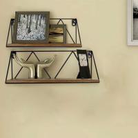 China Adjustable Floating Wall Shelves Set of 2 for Bedroom Bathroom Living Room Kitchen and Office Space-Saving Design for sale