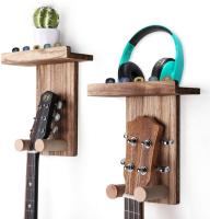 China Custom Wall Mount Holder Guitar Hanger Shelf for Home Decoration Single Tier Design for sale