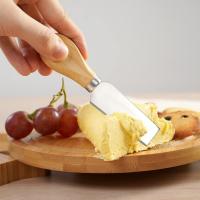 China Bamboo Cheese Board with Custom Logo and 4 Stainless Steel Cutting Knives Custom Size for sale