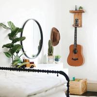 China Custom Wall Mount Holder Guitar Hanger Shelf for Home Decoration Single Tier Design for sale