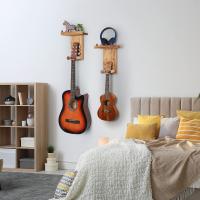 China Custom Wall Mount Holder Guitar Hanger Shelf for Home Decoration Single Tier Design for sale