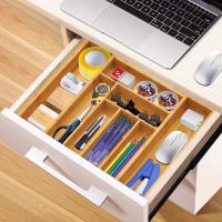 China Bamboo Kitchen Silverware Utensil Holder And Cutlery Tray Drawer Organizer For Flatware Customize Size for sale