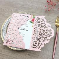 China Stunning Laser Cut Wedding Invitation Card for Party Europe Regional Feature Included for sale