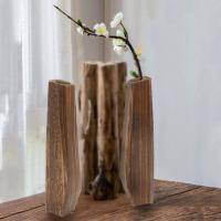 China Regional Feature Wooden Vase Display for Faux Flowers Plants Holiday Decoration Gift for sale
