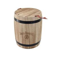 China Wooden Coffee Barrel in Plain Color for Bulk Sale D15 x H18.8cm Burned Printing Design for sale