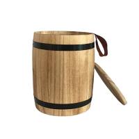 China Wooden Coffee Barrel in Plain Color for Bulk Sale D15 x H18.8cm Burned Printing Design for sale
