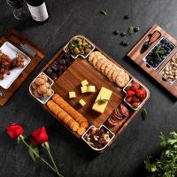 China Customizable Multi-Function Bamboo Cutting Board with Stand and Collapsible Colander for sale