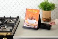 China Sample Charge Free Folding Recipe Book Stand for Kitchen Counter Triangle Page Holder for sale